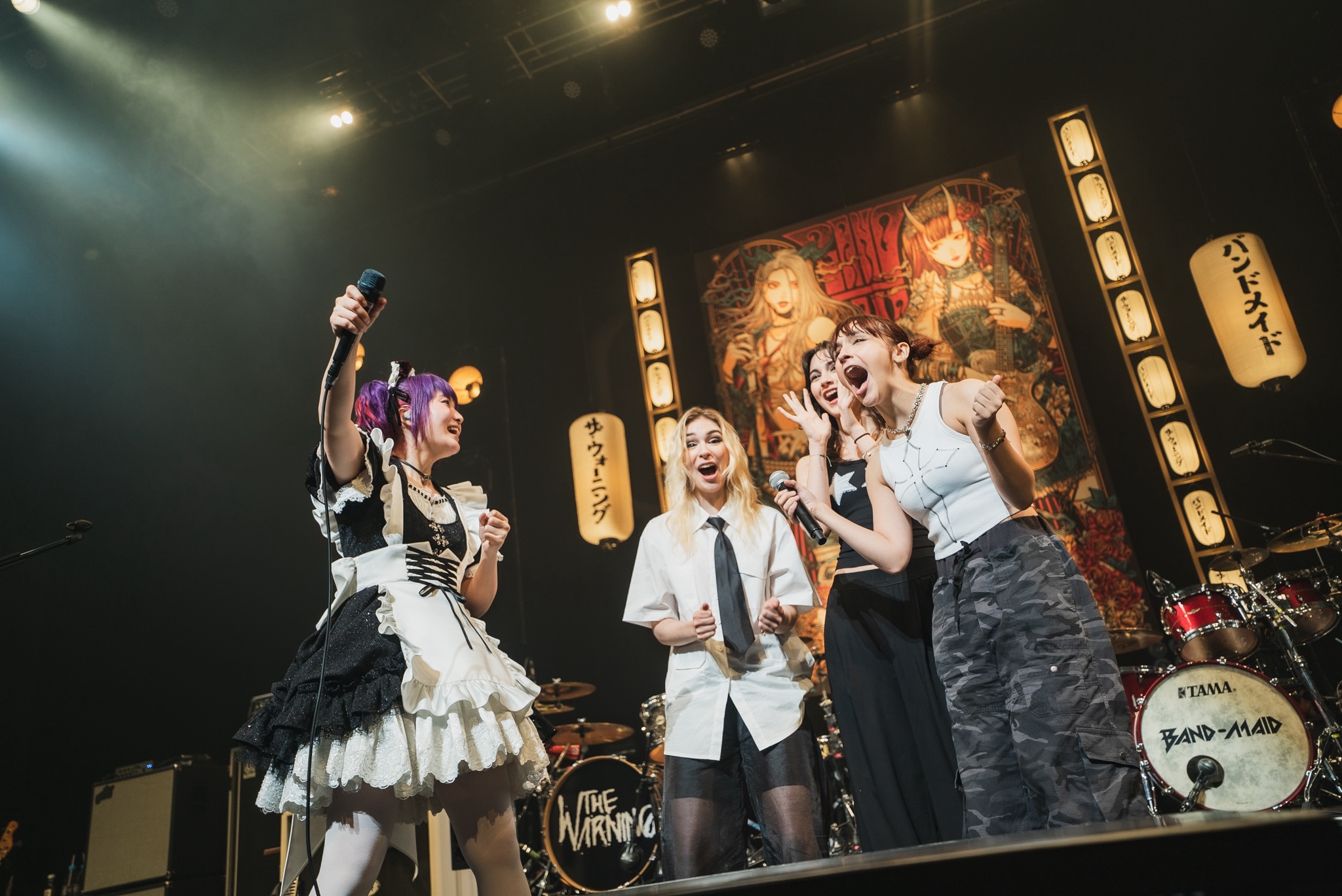 Special performance by BAND-MAID x The Warning, two girl rock bands ...