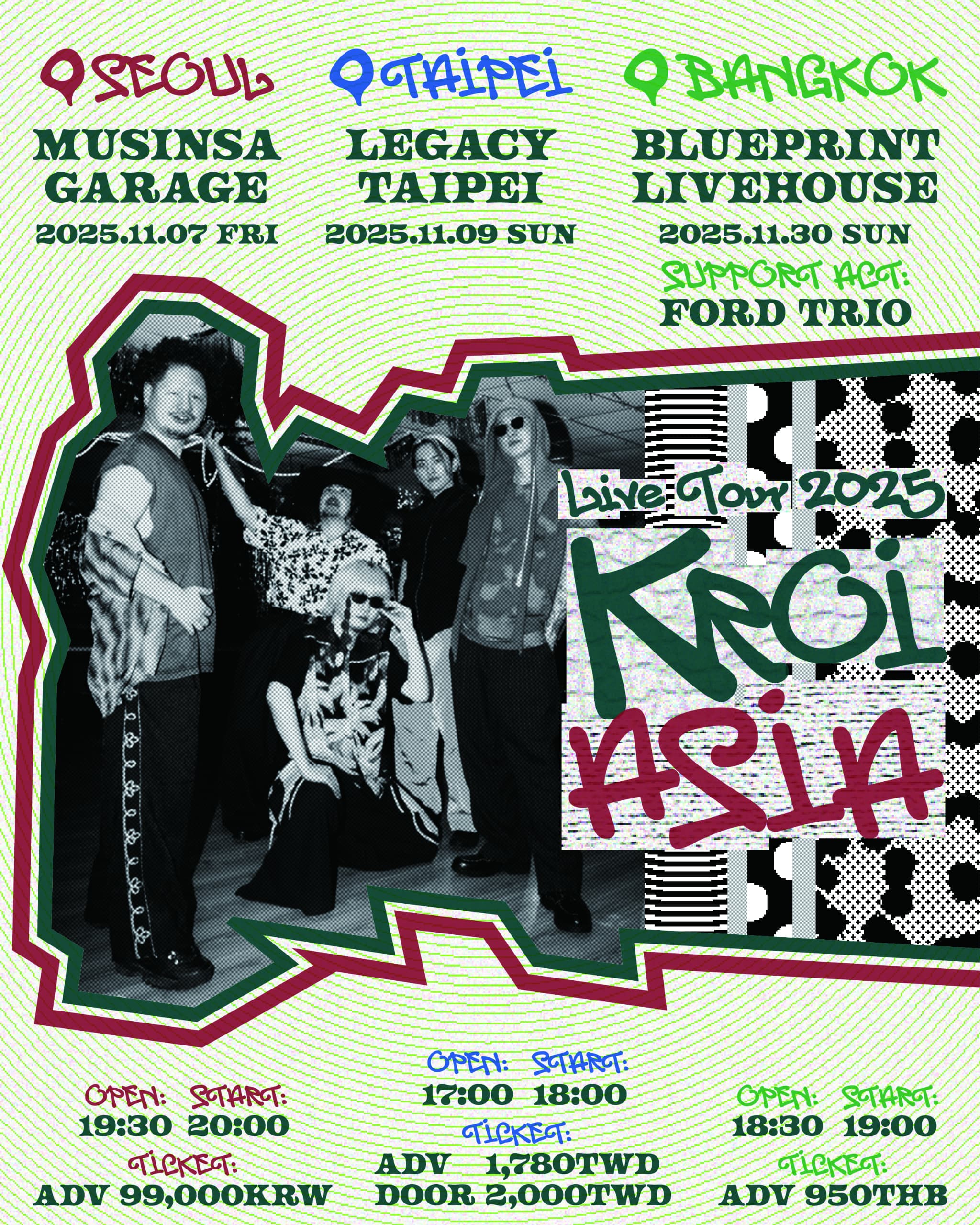 Kroi、初となるアジアツアー「Kroi Live Tour 2025 – ASIA」が開催決定！「Method」のSNS・ストリーミング合算 ...